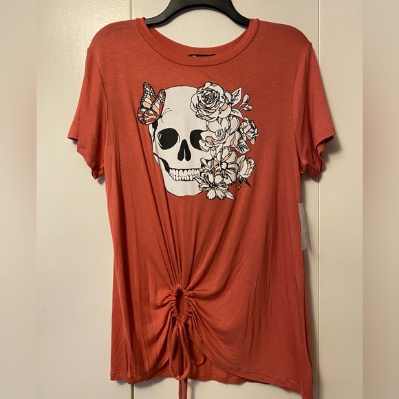 Miss Chievous | Tops | Nwt Miss Chievous Floral Skull O Ring Top | Poshmark